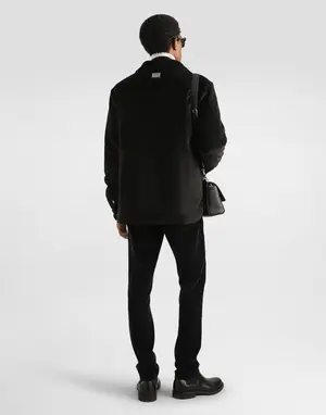 Dolce & Gabbana Padded And Quilted Velvet Shirt Jacket - Black