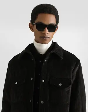 Dolce & Gabbana Padded And Quilted Velvet Shirt Jacket - Black
