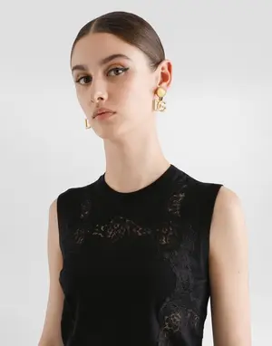 Dolce & Gabbana Wool And Lace Tank Top