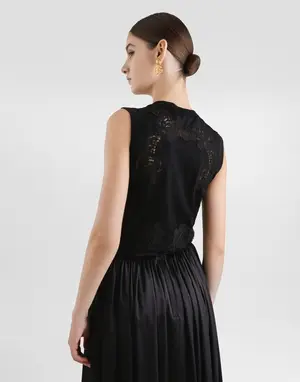 Dolce & Gabbana Wool And Lace Tank Top