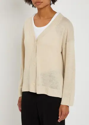 Max Mara Alacre Linen-knit Cardigan
