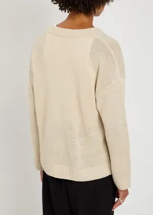 Max Mara Alacre Linen-knit Cardigan