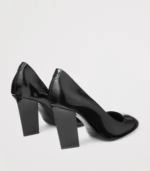 JIMMY CHOO Farren 85 Leather Pumps - Black