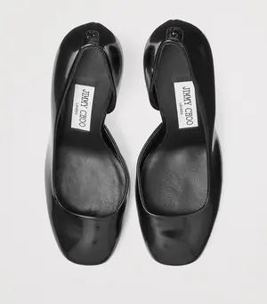 JIMMY CHOO Farren 85 Leather Pumps - Black