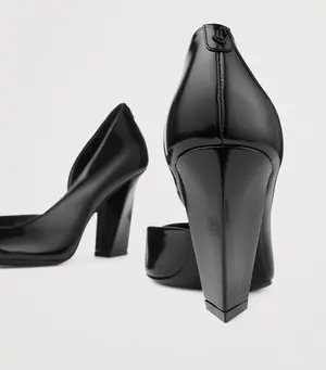 JIMMY CHOO Farren 85 Leather Pumps - Black
