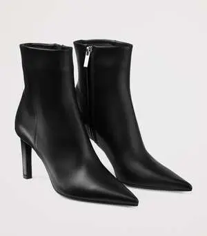 JIMMY CHOO Frankie 85 Leather Ankle Boots - Black