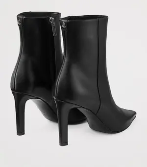 JIMMY CHOO Frankie 85 Leather Ankle Boots - Black