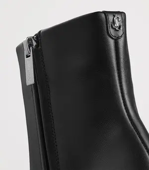 JIMMY CHOO Frankie 85 Leather Ankle Boots - Black