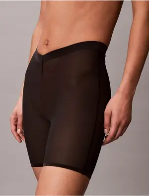 Calvin Klein Minimalist Mesh Low Back Boyshort - Black