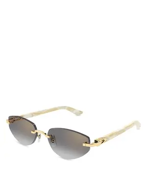 CARTIER Geometric Sunglasses - Gold