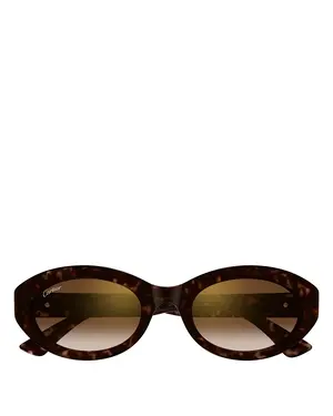 CARTIER Oval Sunglasses, 53mm