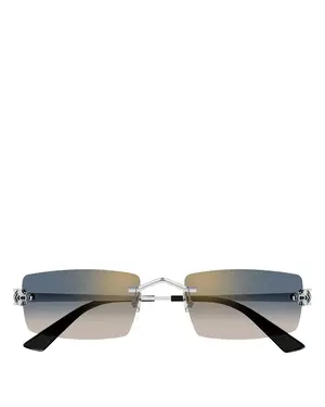 CARTIER Rectangular Sunglasses, 55mm