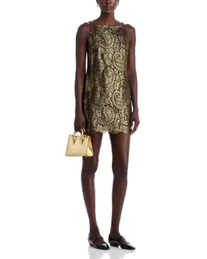 Michael Kors Metallic Lace Mini Dress