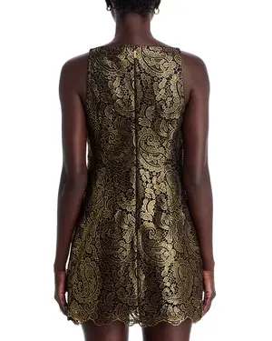 Michael Kors Metallic Lace Mini Dress