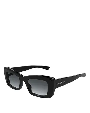 Alexander McQueen Rectangle Sunglasses - Black