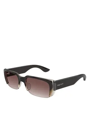 Alexander McQueen Rectangle Sunglasses 56mm - Brown
