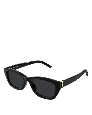 Saint Laurent Rectangular Sunglasses, 55mm - Black