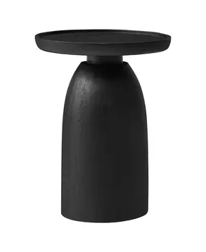 MODWAY Holloway Round Wood Side Table - Black