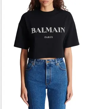 Women's Balmain Black T-shirts