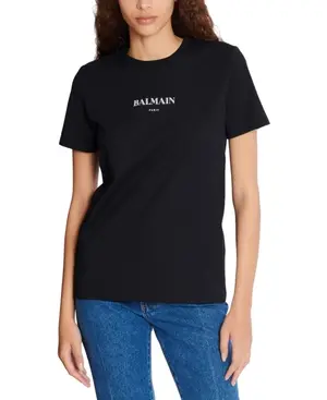 Balmain T-shirt With Print - Black