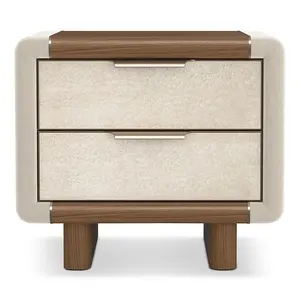 CARACOLE Botero Small Nightstand - Walnut