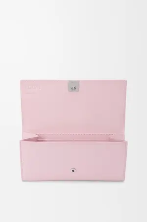 Loewe Anagram Continental Wallet In Pebble Grained Leather Skin - Blossom