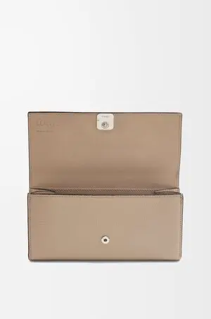 Loewe Anagram Continental Wallet In Pebble Grained Leather Skin Sand