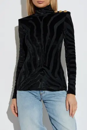 Balmain Top With A Stand-up Collar