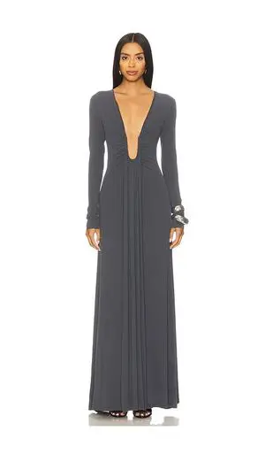 Misha Collection V Neck Evening Dresses