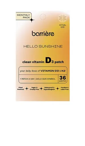 BARRIERE Hello Sunshine Vitamin D3 Patch 36 Pack - Gold Sun