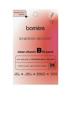 BARRIERE Energy Boost Vitamin B12 Patch 36 Pack - Lightening Bolt