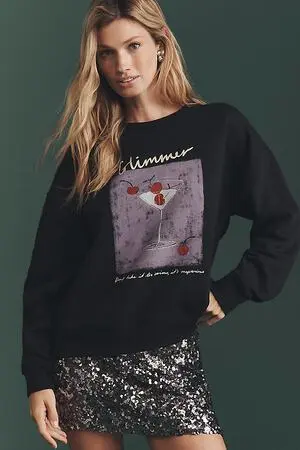 Maeve X Natalia Bagniewska Cocktail Sweatshirt - Black