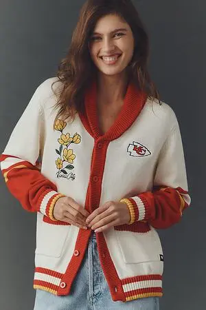 THE WILD COLLECTIVE NFL Cardigan Sweater Chiefs