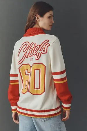 THE WILD COLLECTIVE Nfl Cardigan Sweater - Kansas City