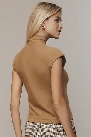 Maeve Merino Wool Blend Turtleneck Sweater - Camel