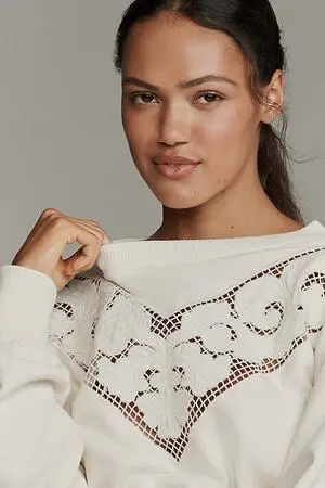 Paige Nimona Lace-panel Sweatshirt