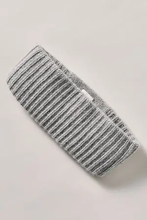 WHITE & WARREN Ribbed Cashmere Headband - Grey