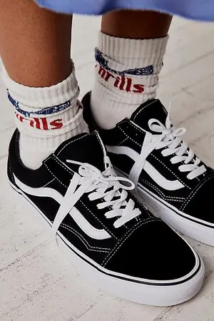 Vans Contrast Stitching Sneakers For Women
