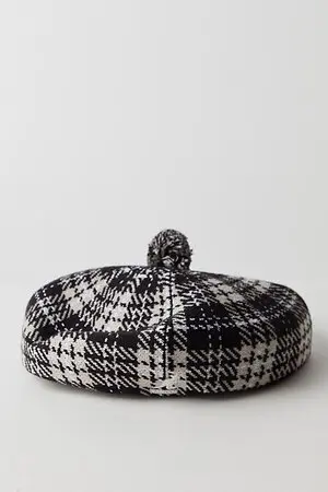KANGOL Heritage Flat Cap - Black Check