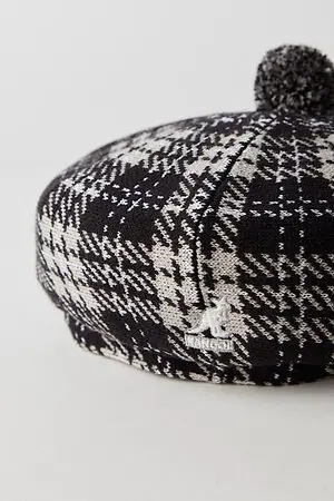KANGOL Heritage Flat Cap - Black Check