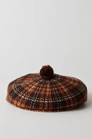 KANGOL Heritage Flat Cap - Espresso Check