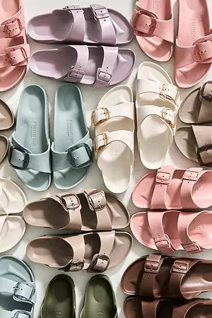 BIRKENSTOCK Eva Arizona Big Buckle Sandals - Eggshell