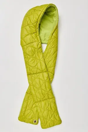Free People Fleece-lined Hood Scarf - Honeydew
