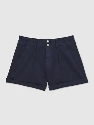 Paige Cotton-blend Cuffed-hem Shorts