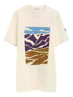 Moncler Mountain-print Cotton T-shirt