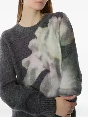 Alberta Ferretti Floral-intarsia Knit Sweater