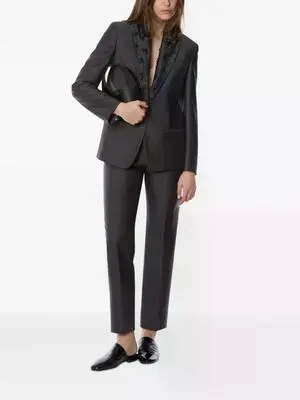 Alberta Ferretti Shawl-lapel Bead-embroidered Blazer