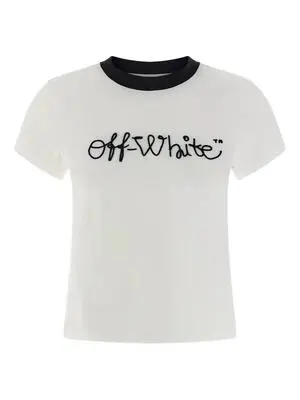 Off-White Logo Embroidered T-shirt