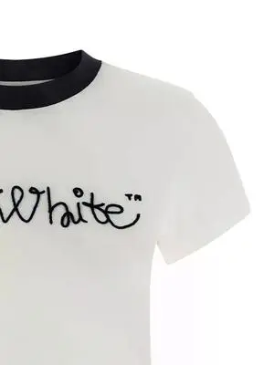 Off-White Logo Embroidered T-shirt