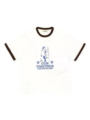 CARNE BOLLENTE Graphic Ringer T-shirt - White